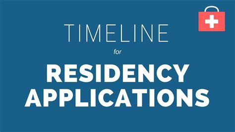 Residency Application Timeline Youtube