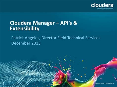 Pa Cloudera Manager Apisextensibilityv2 Ppt