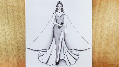Simple Dresses Drawings Step By Step Fashion Illustration Drawing