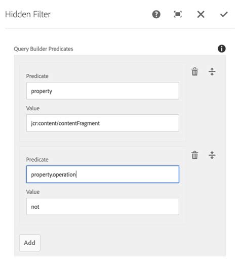 Hidden Filter Asset Share Commons