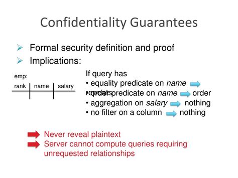 Ppt Cryptdb Confidentiality For Database Applications With Encrypted Query Processing