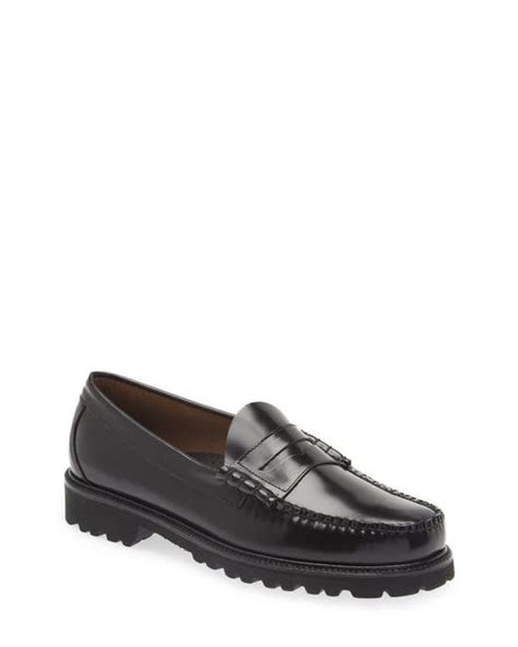 Gh Bass And Co Gh Bass Co Larson Lug Loafer In At In Black Stylemi
