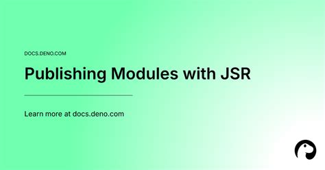 Publishing Modules With Jsr