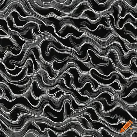 Black And White Repeatable Pattern Ocean Wave Displacement Map