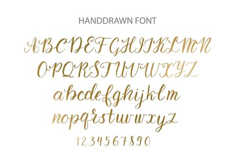 Premium Vector Handdrawn Vector Script Font Brush Style Textured