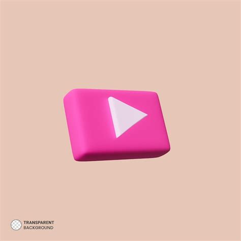 Ilustração Do ícone Do Botão De Reprodução Dimensional Psd Grátis