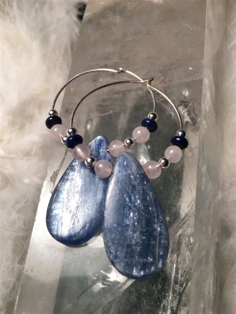 Protection And Love With Kyanite Rose Quartz Lapis And Sterling Silver