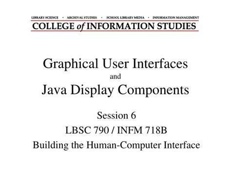 PPT Graphical User Interfaces And Java Display Components PowerPoint Presentation ID