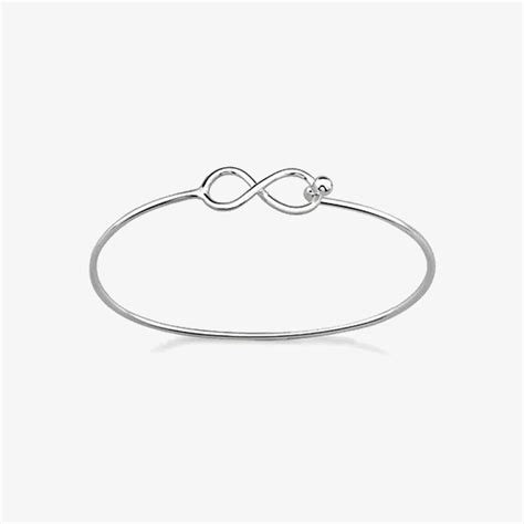 Infinity Silver Bangle Bracelet Wholesale925silver