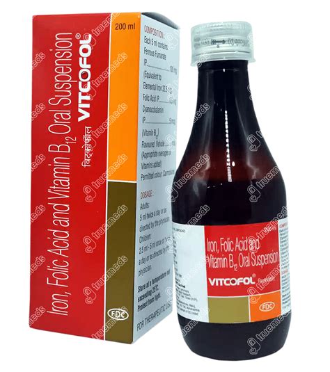 Vitcofol 100 Mg 5mcg 0 5 MG Oral Suspension 200 ML Order Vitcofol 100