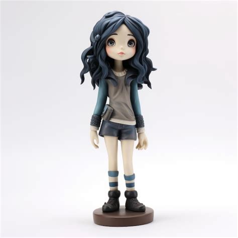 Premium Photo Captivating Anime Girl Statue With Supernatural Realism