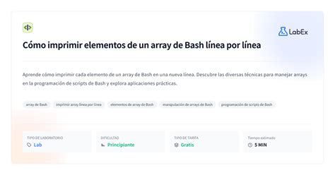 cómo imprimir elementos de un array de bash línea por línea labex