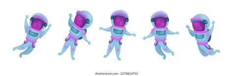 Astronaut Cosmonaut Spacesuit Floating Outer Space Stock Vector Royalty Free 2270814755