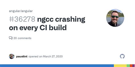 Ngcc Crashing On Every CI Build Issue Angular Angular GitHub
