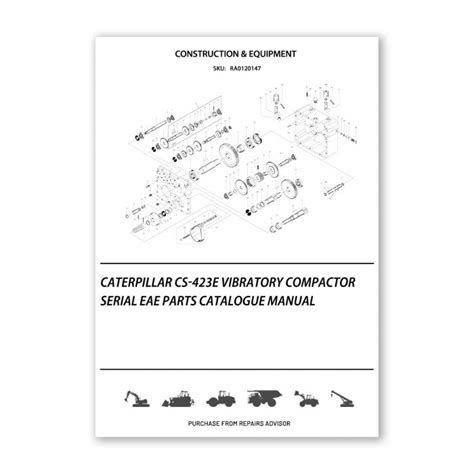 Caterpillar Cs 423e Vibratory Compactor Serial Eae Parts Catalogue Manual
