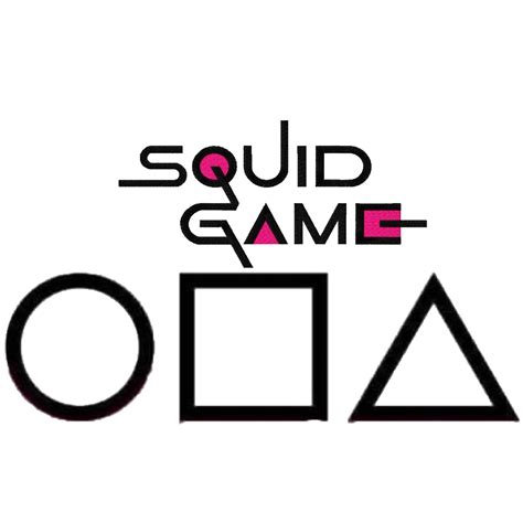 Squid Game Logo Sticker Black And White With Pink Letters