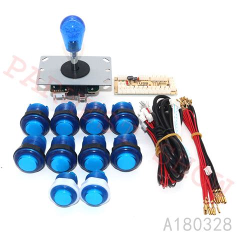 Zero Delay Arcade Usb Encoder Pc To Joystick With 28mm LED Buttons And 5Pin Fighting Stick LED