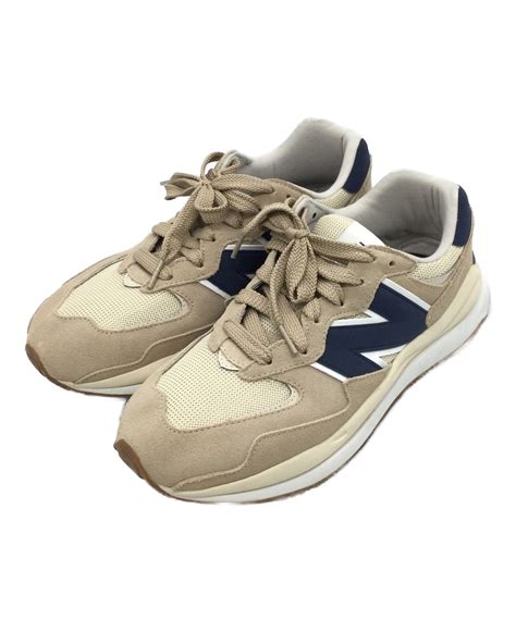 【中古・古着通販】new Balance ニューバランス ローカットスニーカー ベージュ×ネイビー サイズ265 未使用品｜ブランド