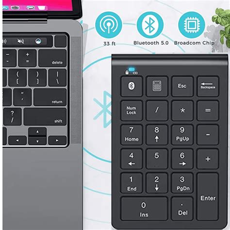 jomaa bluetooth numeric keypad one handed keyboards black new 1 count
