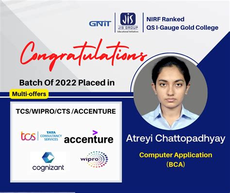 Bca Placement History Gnit Top Private Engineering Colleges In Kolkata