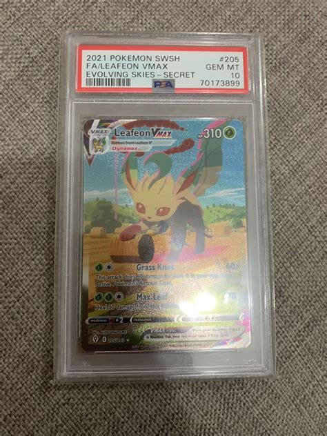 Pokemon TCG Evolving Skies Leafeon VMax 205 203 PSA 10 JToys