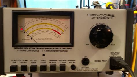Inspecting The Functioning Of My New Sencore Pr 57 Isolation