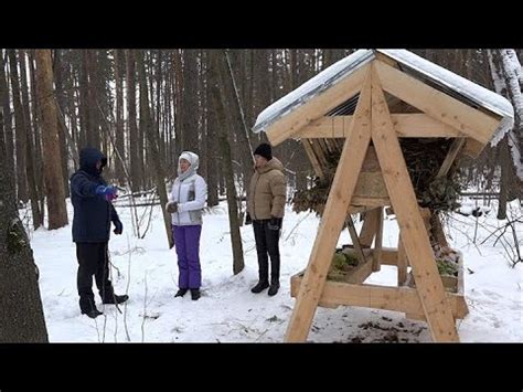 Зареченцы смастерили кормушку для лосей - YouTube