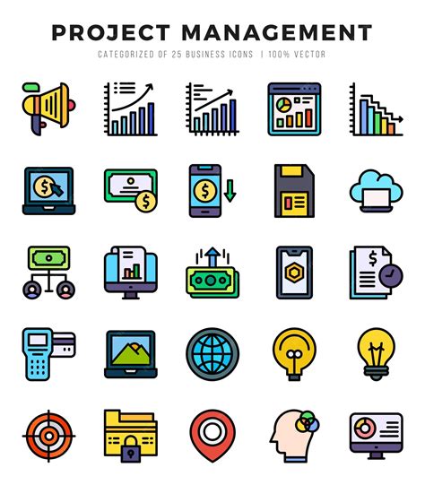 Premium Vector Project Management Icons Pack Lineal Color Icons Set Project Management