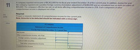 Solved A Company Reported Net Income Of 1 362 000 For Its Chegg