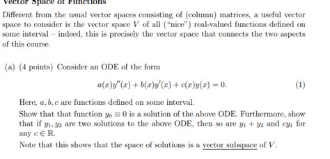 Solved Different From The Usual Vector Spaces Consisting Of