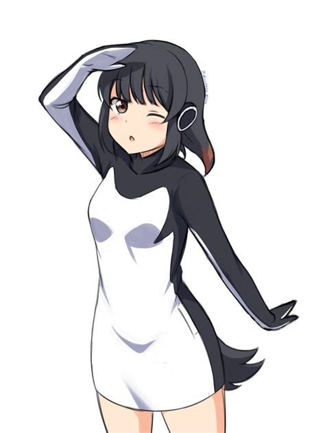 Safebooru 1girl O Absurdres Adelie Penguin Kemono Friends Arm Up