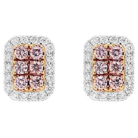 Stud Earrings With Argyle Pink Diamonds For Sale At 1stdibs