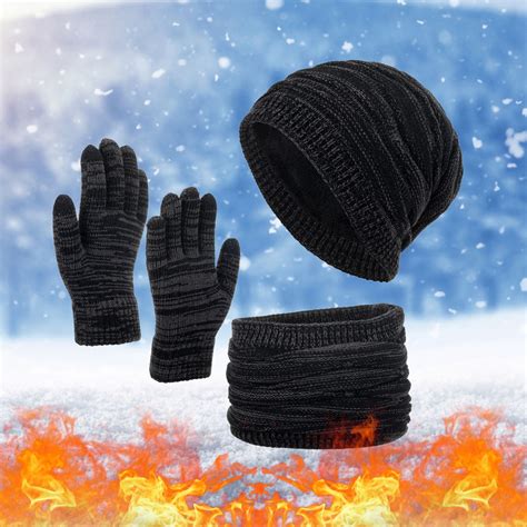 Clearance Baberdicy Hat Scarf Gloves Big Deal Neutral Women Men Autumn