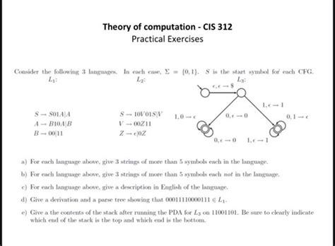 Solved Theory Of Computation Cis 312 Practical Exercises
