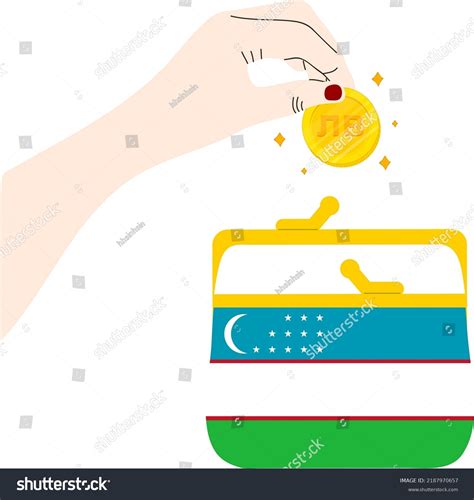 Uzbek Flag Vector Hand Drawn Flag Stock Vector Royalty Free