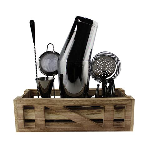 Cocktail Kit With Light Wood Stand Bargeek Australia Bargeek Online