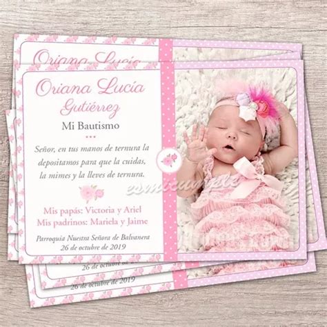 Tarjetas Estampitas Bautismo Shabby Personalizadas Foto En Venta En Capital Federal Capital