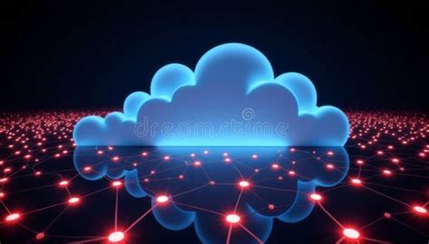 Interconnected Cloud Security Nodes Abstract Technology Concept Stock