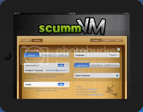 IPad GUI Design Tell Me What You Re Interested In This ScummVM