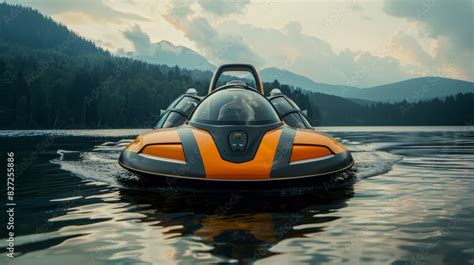 Advanced Propulsion System Of A Hovercraft Front View Hovercraft