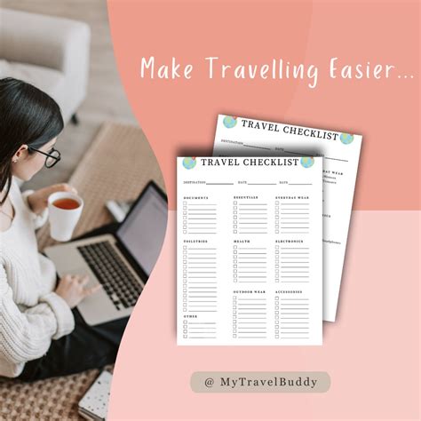Editable Travel Checklist Printable Travel Packing List Fillable Travel Planner Women And Men
