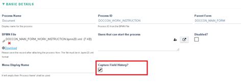 Enable Field History Audit Log