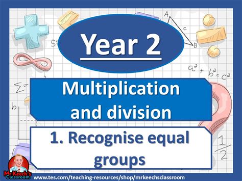 Year Multiplication And Division Recognise Equal Groups White Rose Maths Teaching