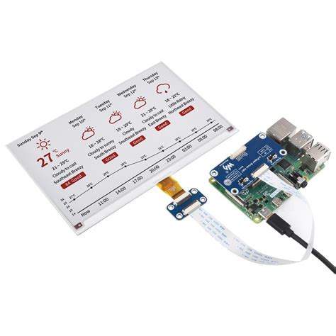 Inch E Paper E Ink Display HAT B For Raspberry Pi Pixels Red Black White