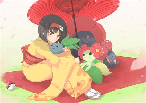Erika Oddish Vileplume Bellossom And Gloom Pokemon And More Drawn By Fuu Fuore Danbooru