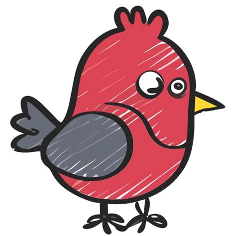 Premium Vector Cute Chicken Cartoon Icon Uneven Fill