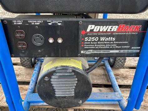 Power Back 5250 Watt Generator Schneider Auctioneers Llc