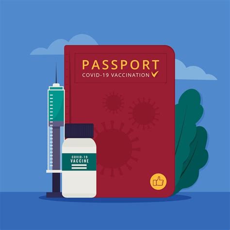 Premium Vector Flat Design Vaccination Passport For Traveling