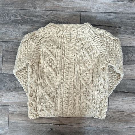 Hand Knit Wool Sweater The Cutest And Rarest Piece Depop
