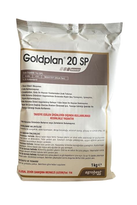 AGROBEST Goldplan 20 Sp (%20 ACETAMİPRİD) 1 Kg Yaprak Biti Ve ...